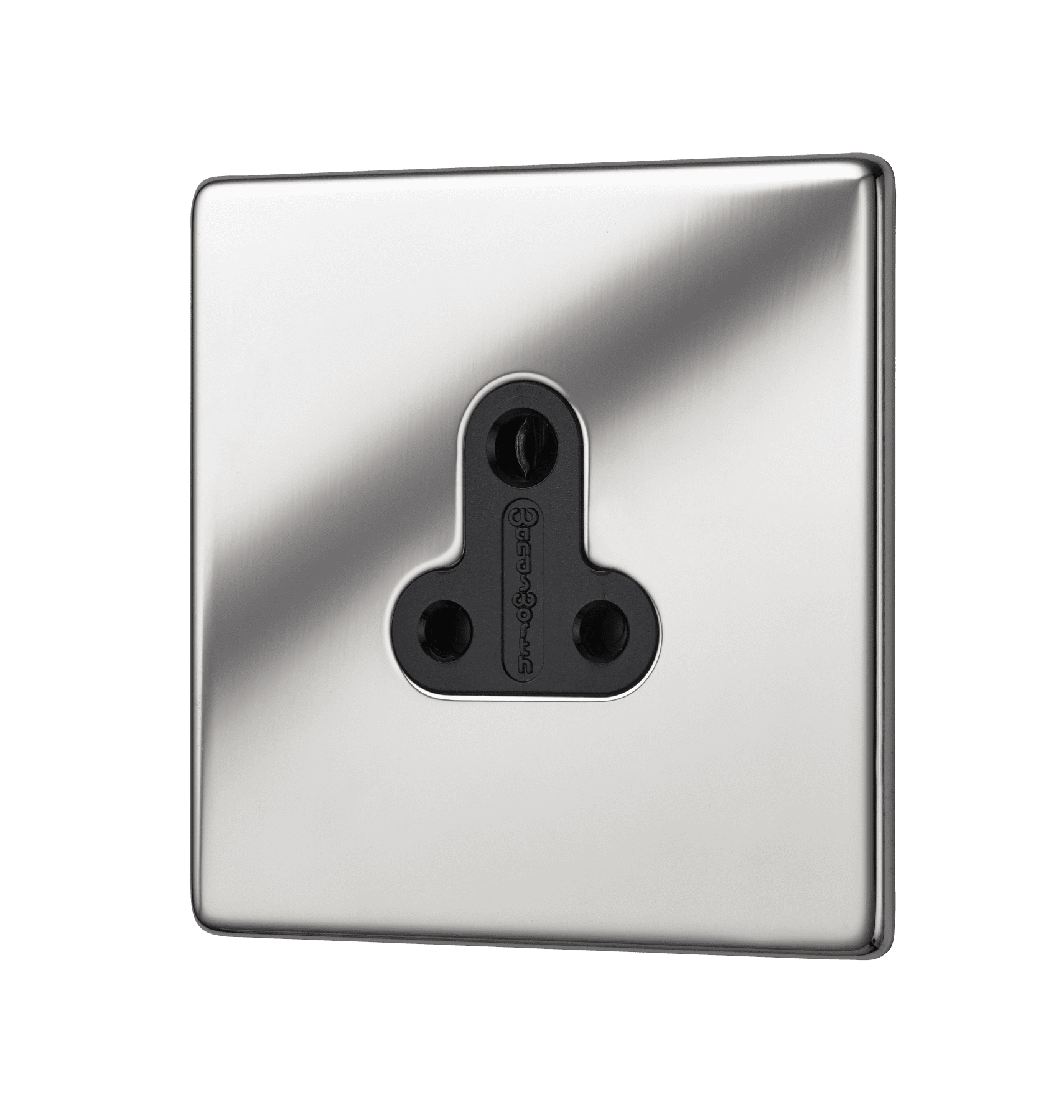 Bright Nickel Screwless Unswitched Socket - Single/1 Gang 5 Amp ...