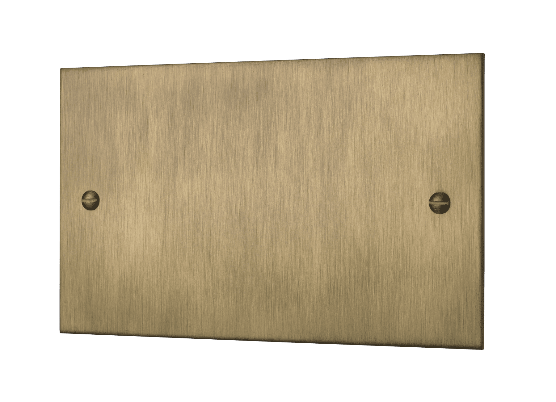 Burnished Brass 2 Gang/Double Blank Plate - Wandsworth Electrical