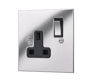 Polished Mirror Single Socket - 1 Gang/Single Switched - Wandsworth ...