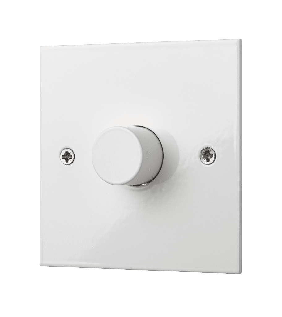 White Dimmer Switch - 1 Gang/Single 120W LED - Wandsworth Electrical