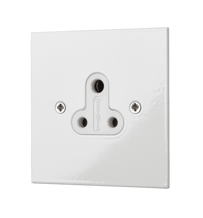 White Unswitched Socket - Single/1 Gang 5 Amp - Wandsworth Electrical