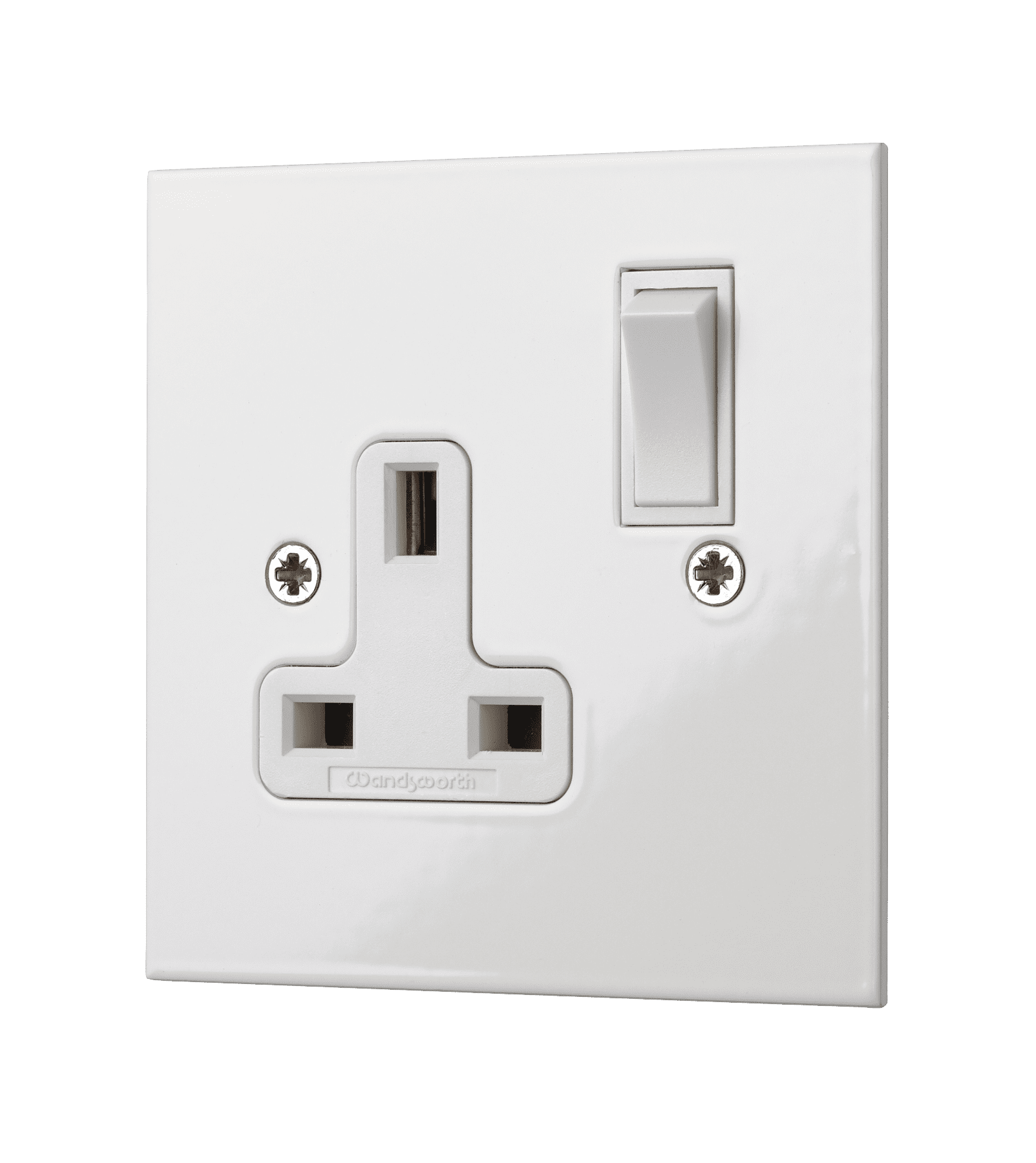 White Single Socket - 1 Gang/Single Switched - Wandsworth Electrical
