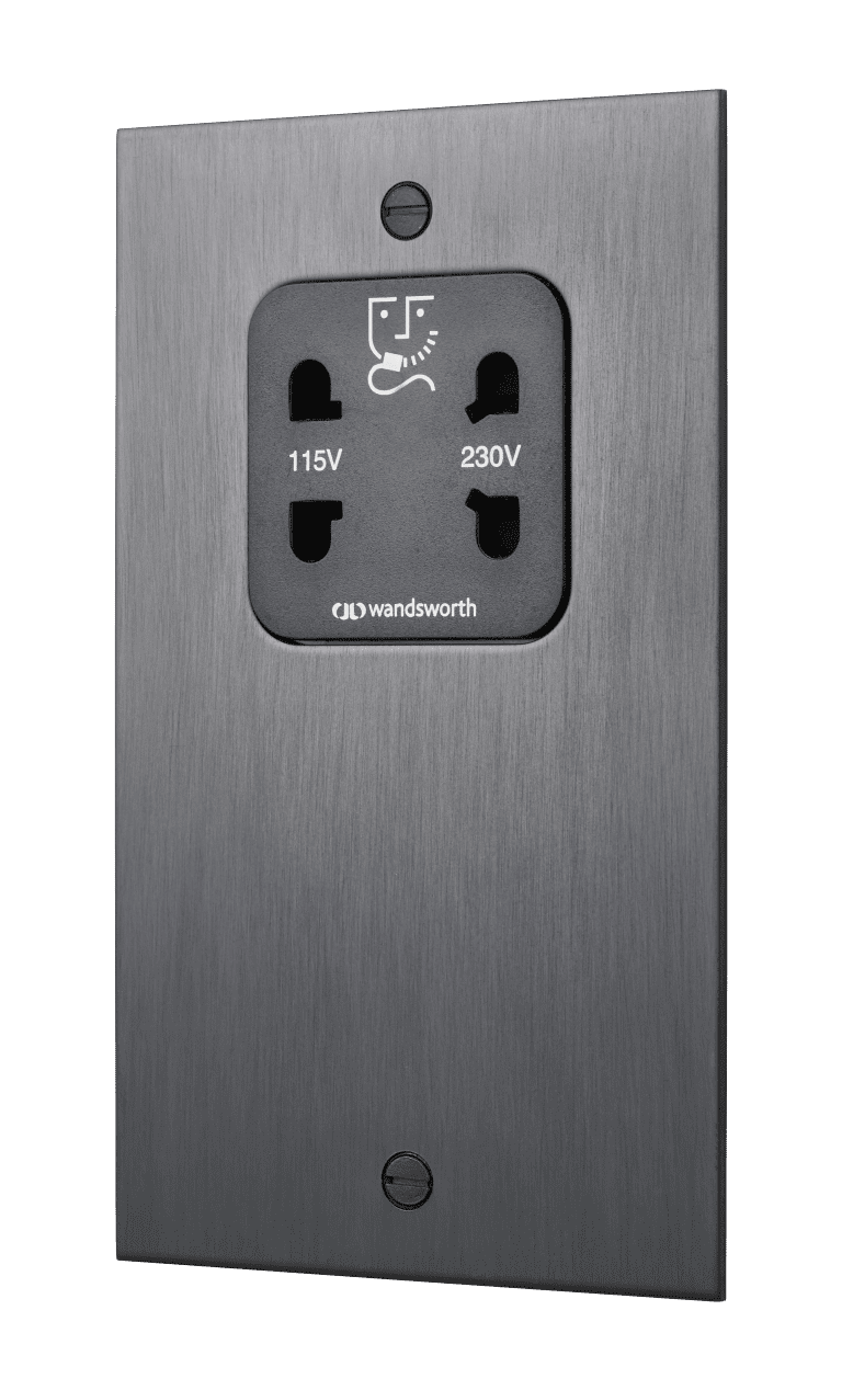 Dark Antique Bronze Shaver Socket - Wandsworth Electrical